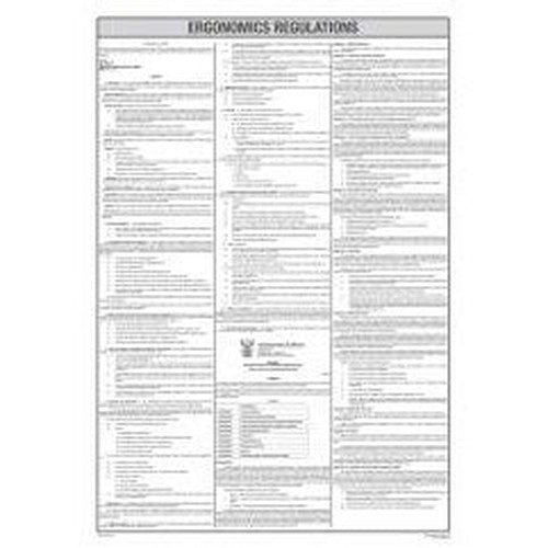 Ergonomics Regulations, 201 A1 Poster – Health & Safety Shopping