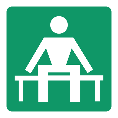 Waiting area sign SABS - GA14 – Health & Safety Shopping
