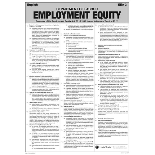 Employment Equity Act A1 Poster (Latest) – Health & Safety Shopping