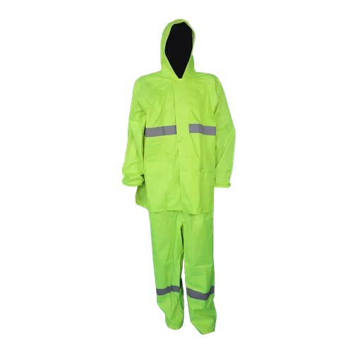 Rain suit with reflective tape - Oxford Rubberised – Health & Safety ...