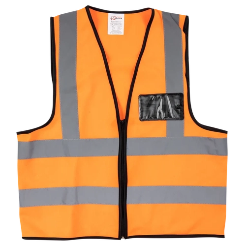 Reflective Vest with Zip and ID Pouch Contractor Vest – Health & Safety ...