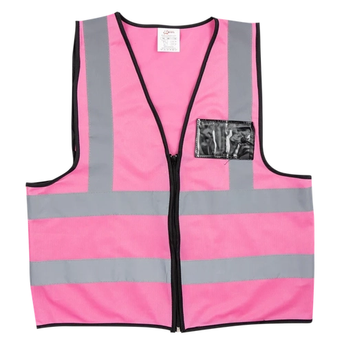 Reflective vest Contractor vest with Zip and ID pouch – Health & Safety ...