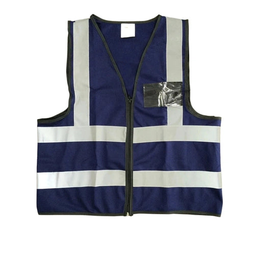 Reflective vest Contractor vest with Zip and ID pouch – Health & Safety ...