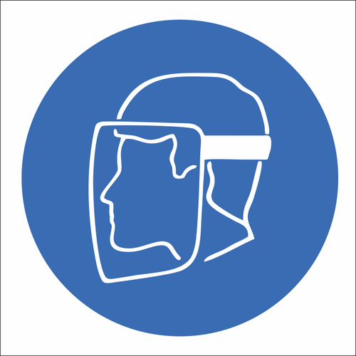 Face protection required sign SABS - MV10 – Health & Safety Shopping