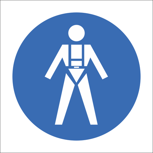 Full body harness required sign SABS - MV18 – Health & Safety Shopping