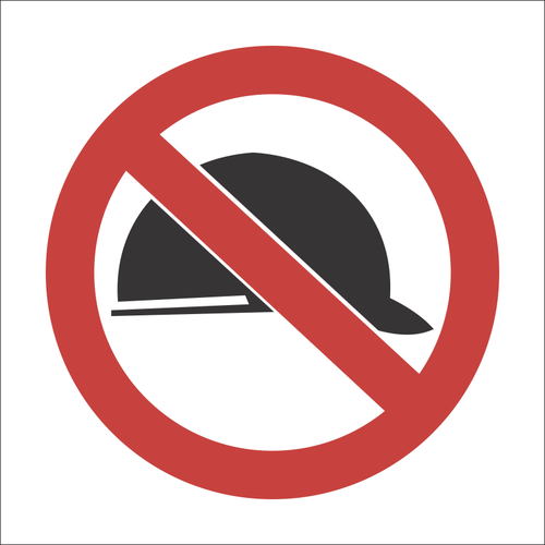 No hard hats sign SABS - PV36 – Health & Safety Shopping