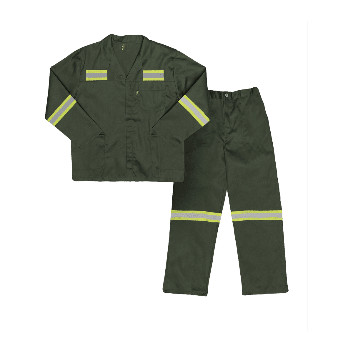 Acid Resistant Conti Suit Cedar Green with reflective tape on chest an ...